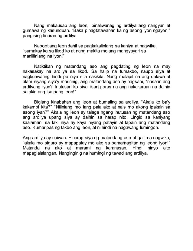 Ang aso-at-ang-leon | DOCX