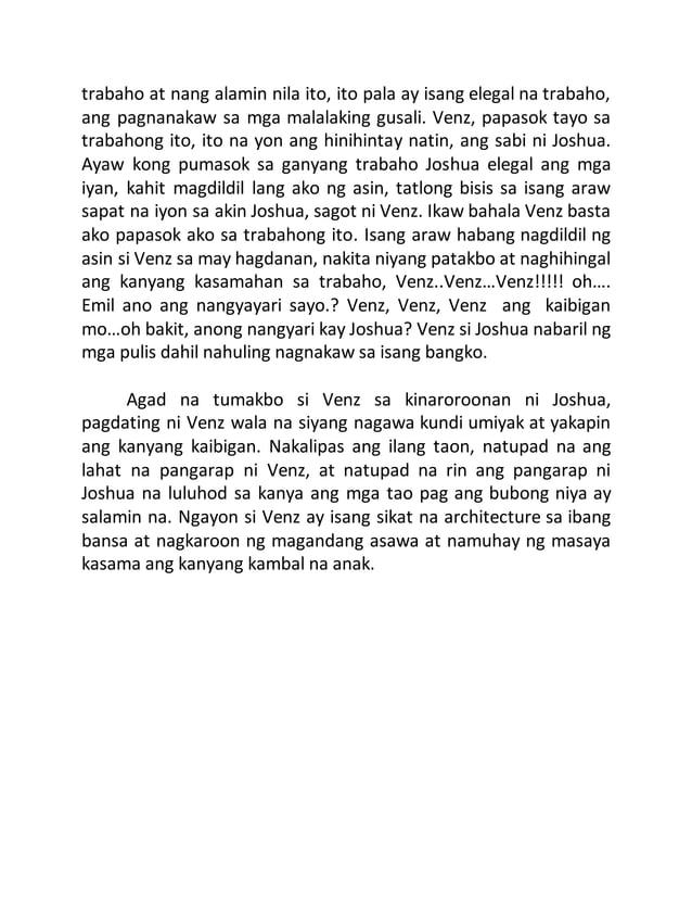 Ang Dalawang Magkaibigan | DOCX