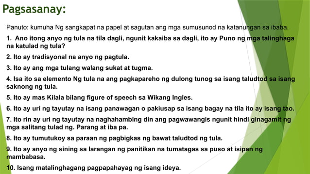 Ang-Estruktura-ng-Tula at ang mga anyo nito | PPT