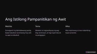 Ang-Korido-at-Awit-Mga-Alamat-ng-Bayan.pptx