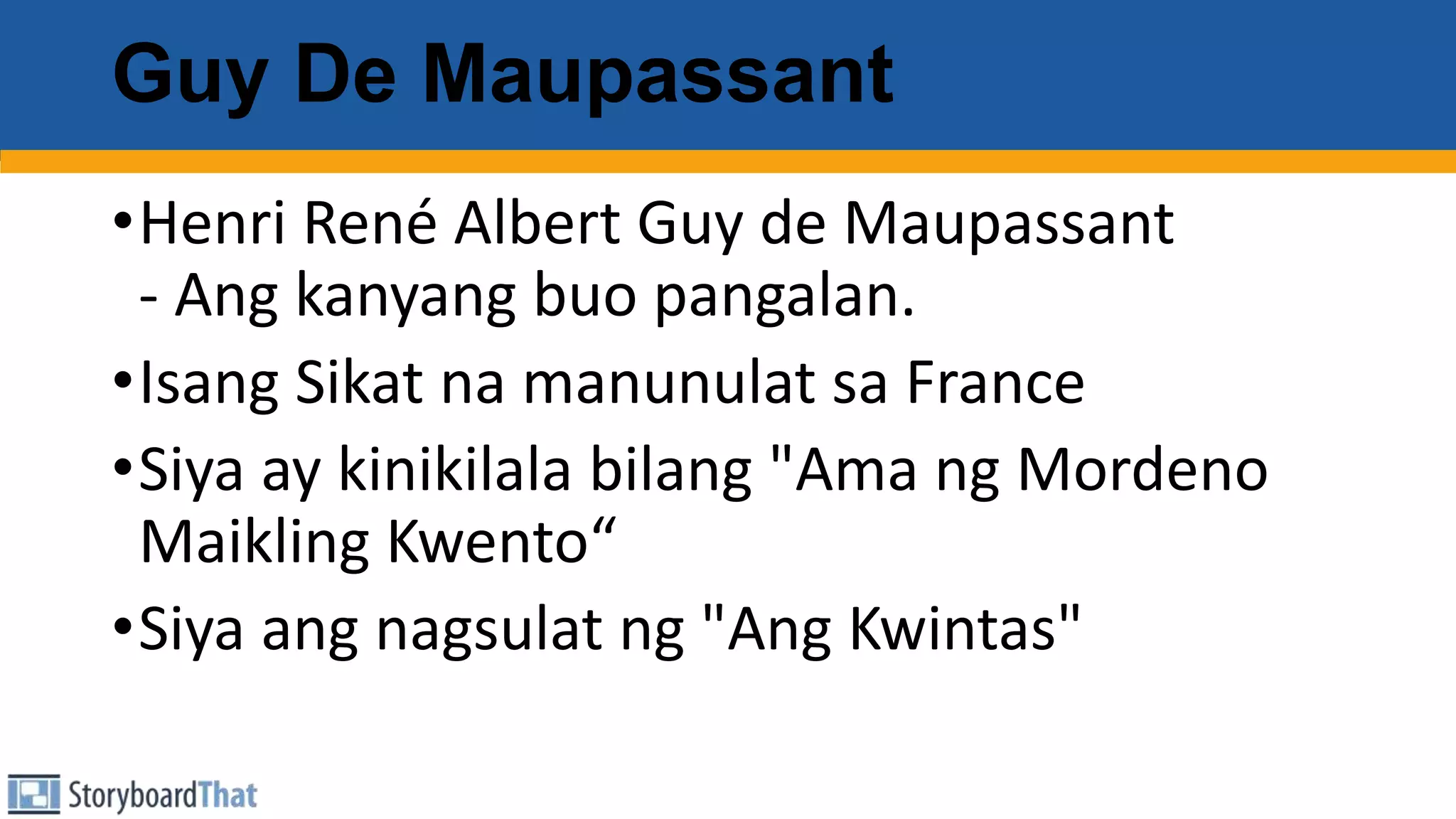 Ang kwintas-ni-guy-de-maupassant | PPTX