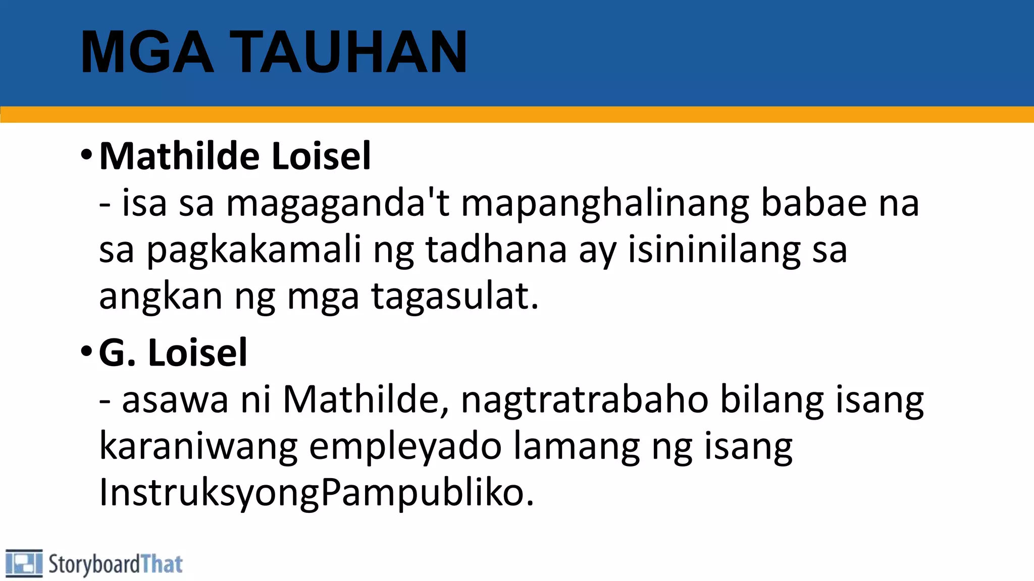 Ang kwintas-ni-guy-de-maupassant | PPTX