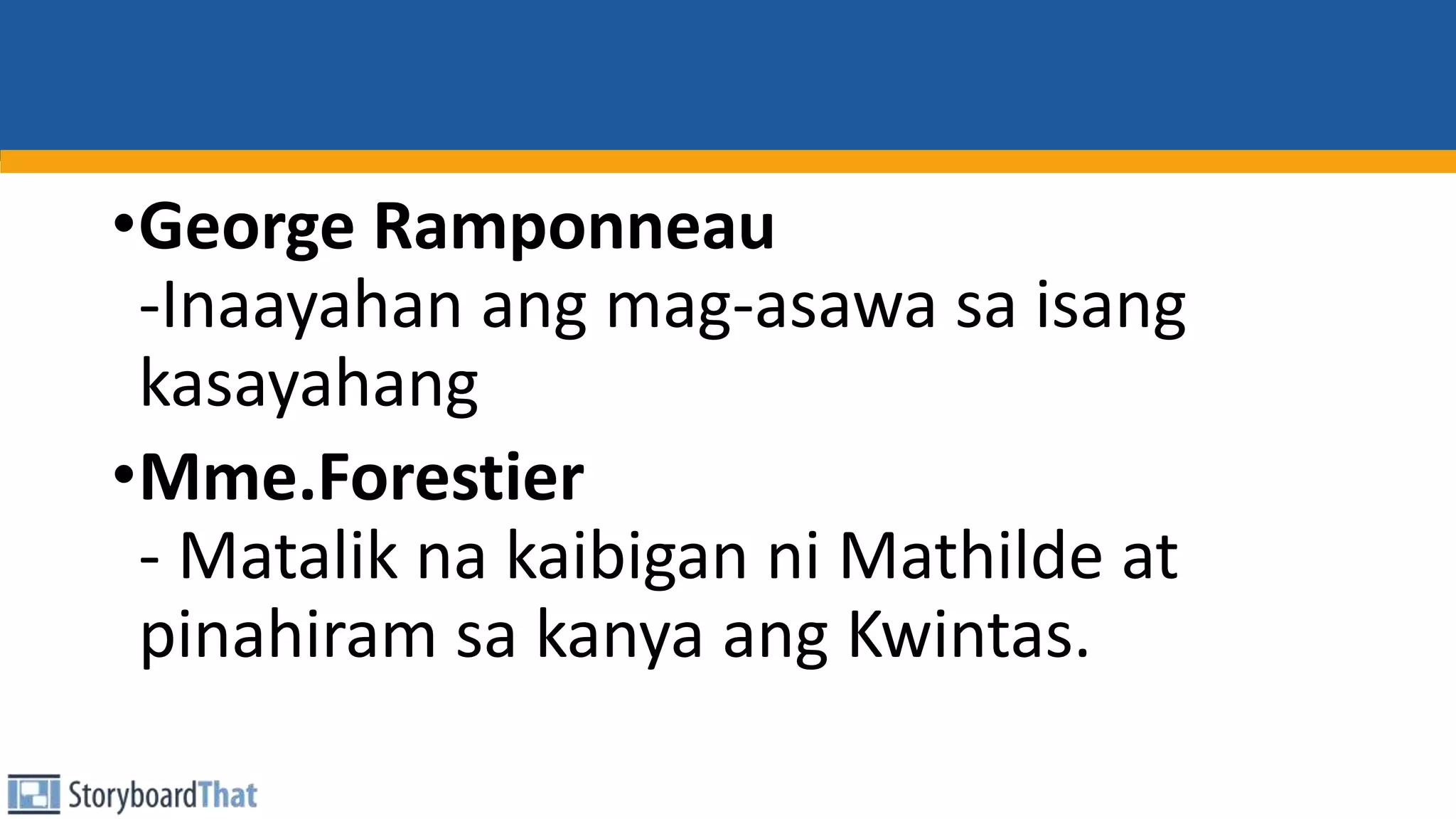 Ang kwintas-ni-guy-de-maupassant | PPTX