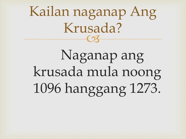 Ang mga-krusada | PPTX