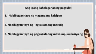 Ang makrong kasanayan sa pagsulat ay mahalaga at dapat tangkilikin. | PPTX