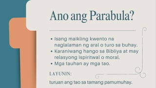 Ang-Parabula.pdfhbsgsggsgsttshshhahshsvs | PPT