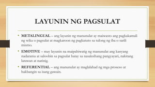 ANG-SINING-NG-MALIKHAING-PAGSULAT ng mga | PPTX