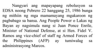 Ang 1986 edsa people power | PPS