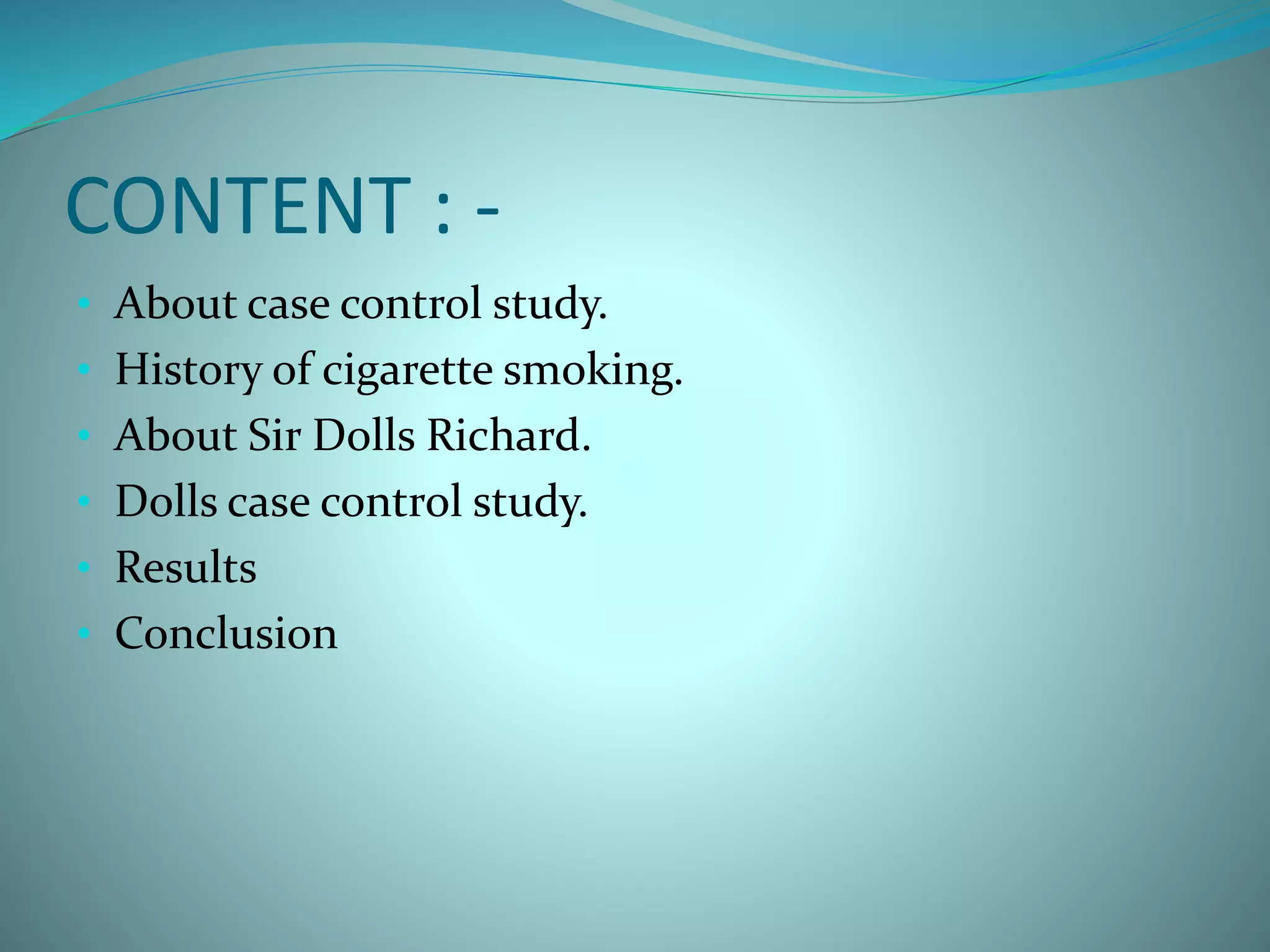 Dolls case control study | PPTX