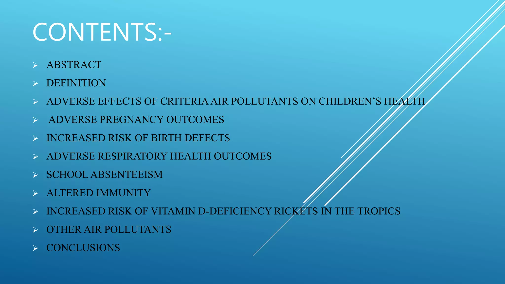 Air Pollution and Children’s Health | PPTX