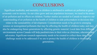 Air Pollution and Children’s Health | PPTX