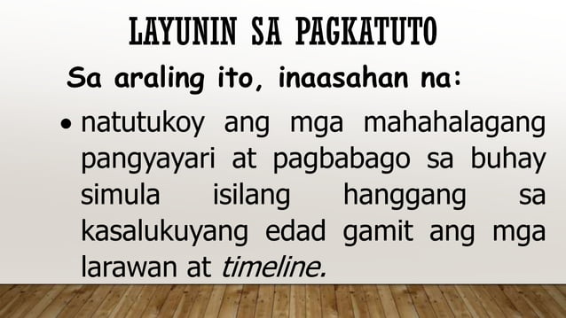 Ang aking timeline | PPTX