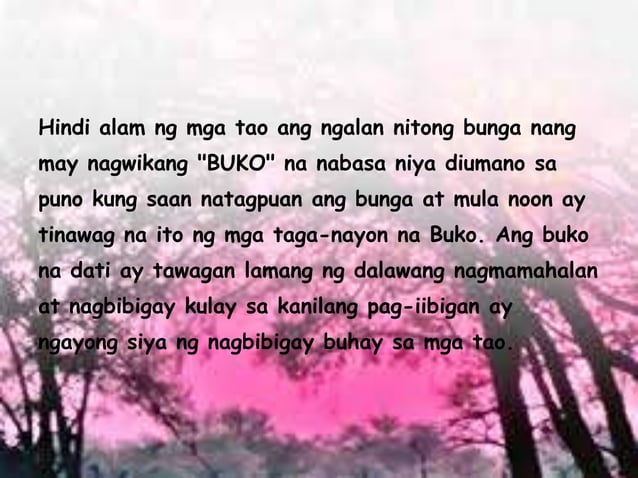 Ang Alamat Ng Buko