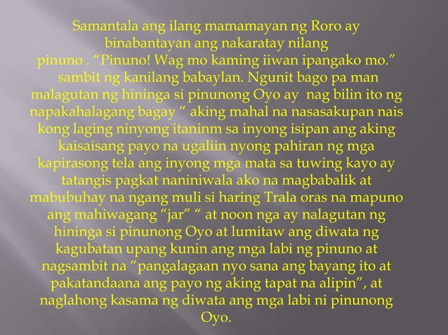 Ang alamat ng panyo | PPTX
