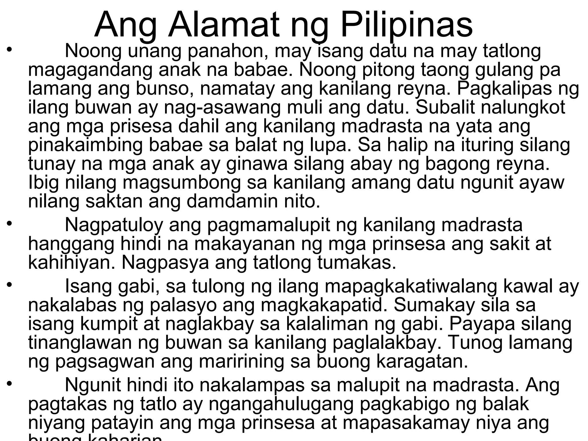 Ang alamat ng pilipinas panghalip | PPT