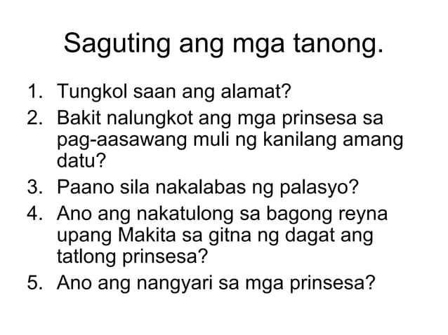 Ang alamat ng pilipinas panghalip | PPT