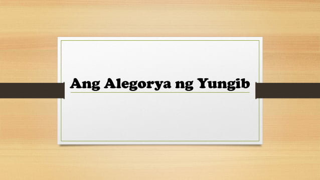 Ang Alegorya ng yungib isinulat ni Plato mula sa Gresya | PPT