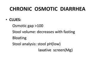 Management of chronic diarrhea | PPTX
