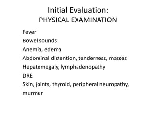 Management of chronic diarrhea | PPTX
