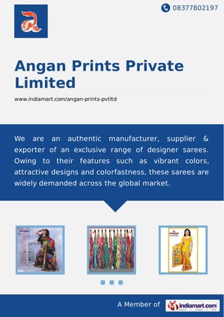 Angan Prints Private Limited, Surat, Designer Sarees | PDF