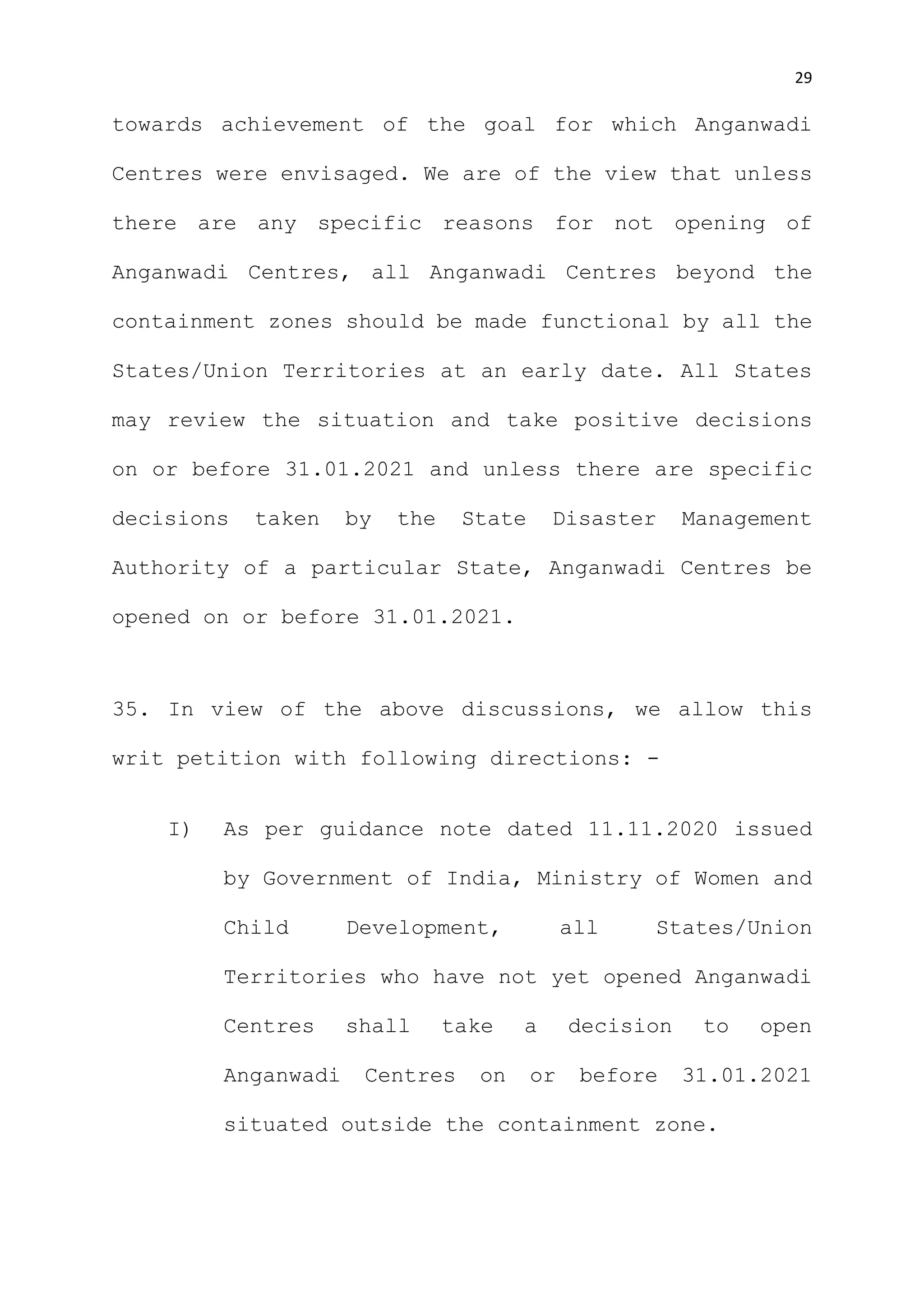 Anganwadi centre judgment | PDF