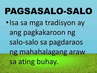 Ang ating kaugalian, paniniwala, at tradisyon | PPTX