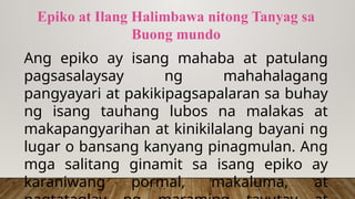 Ang savika) pagsusuri. sa nilalaman ng kwento | PPTX