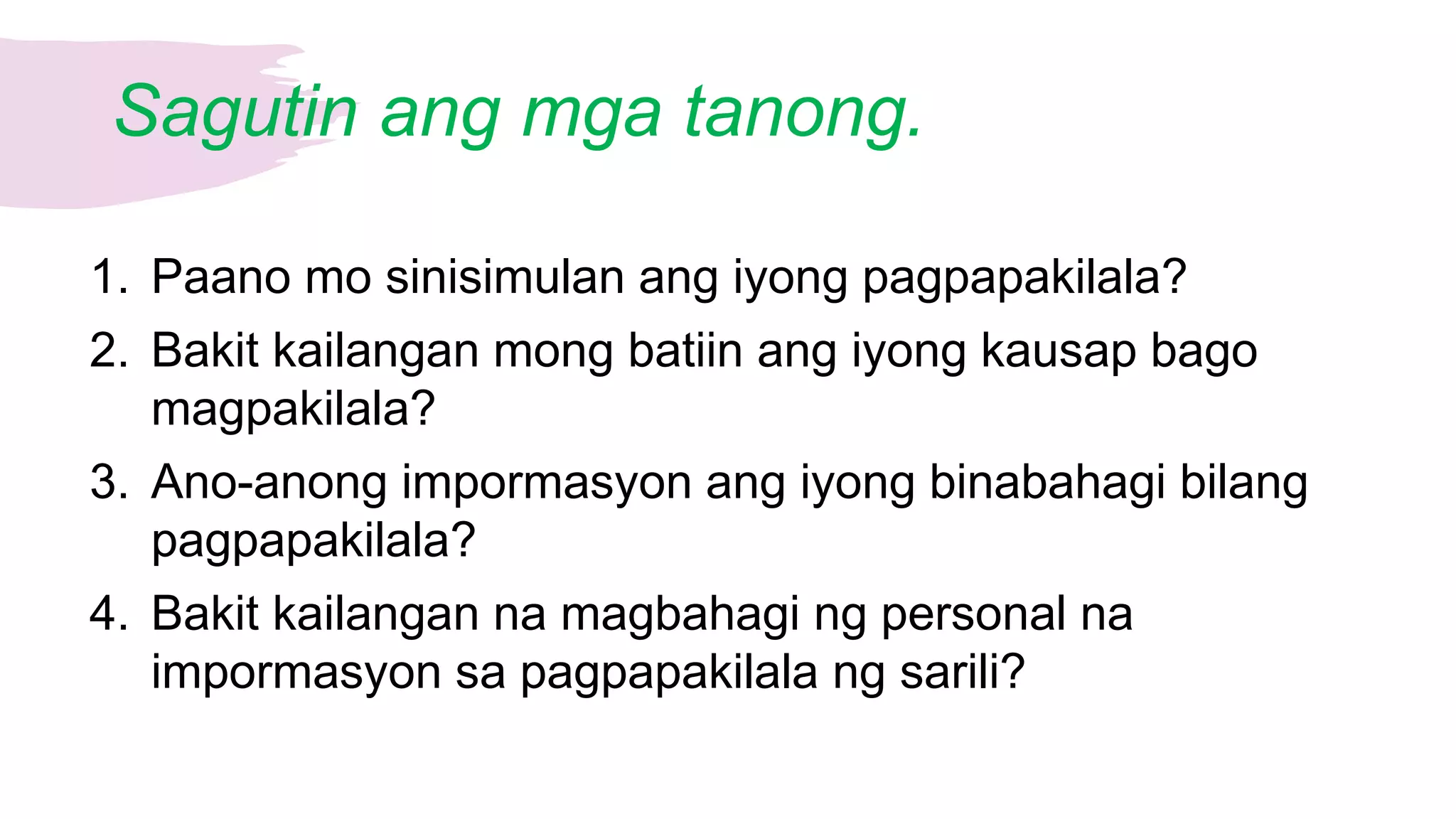 Ang Bagong Kamag aral | PPTX