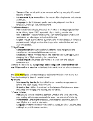 Exploring Early Philippine Literature and Traditional Theater Forms | DOCX
