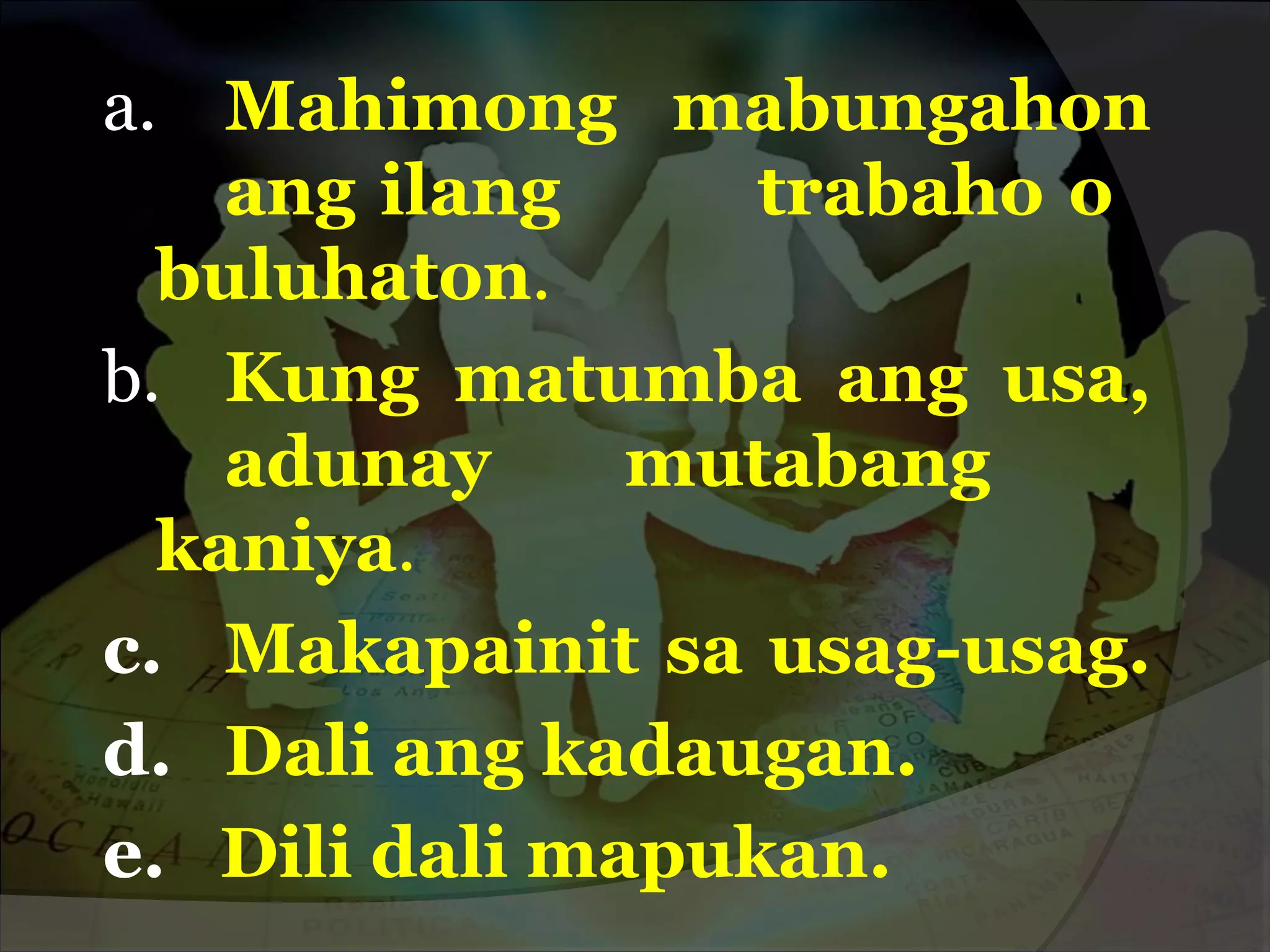 Ang buhat sa panaghiusa | PPT