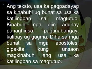 Ang buhat sa panaghiusa | PPT