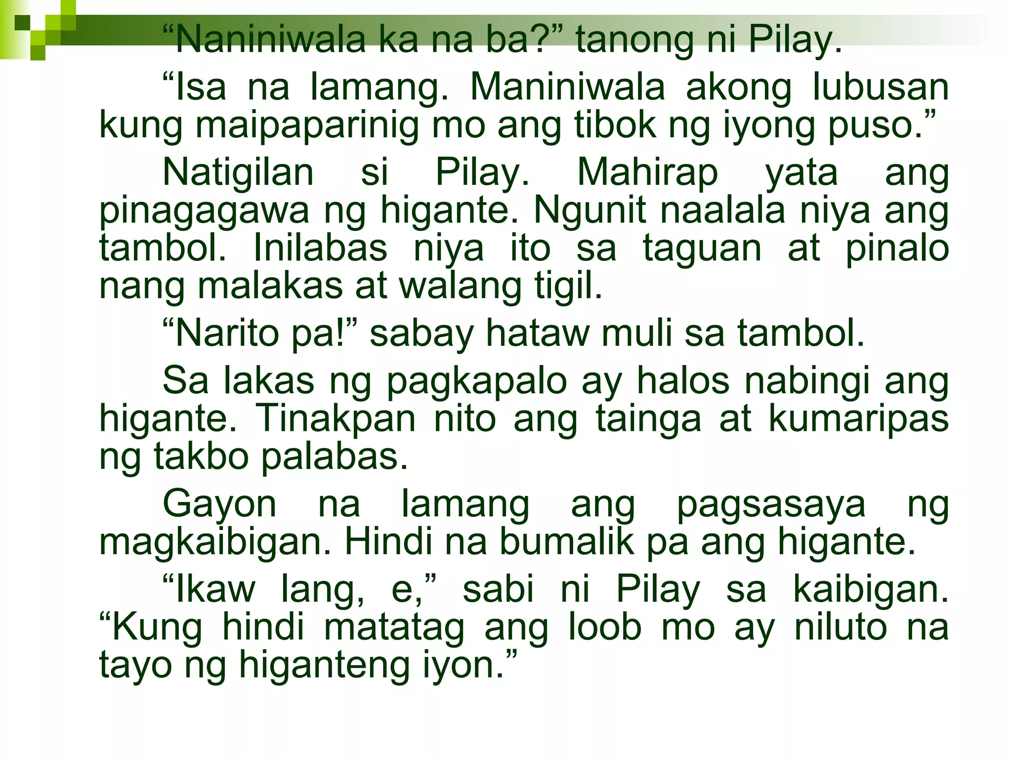 Ang bulag at ang pilay | PPT