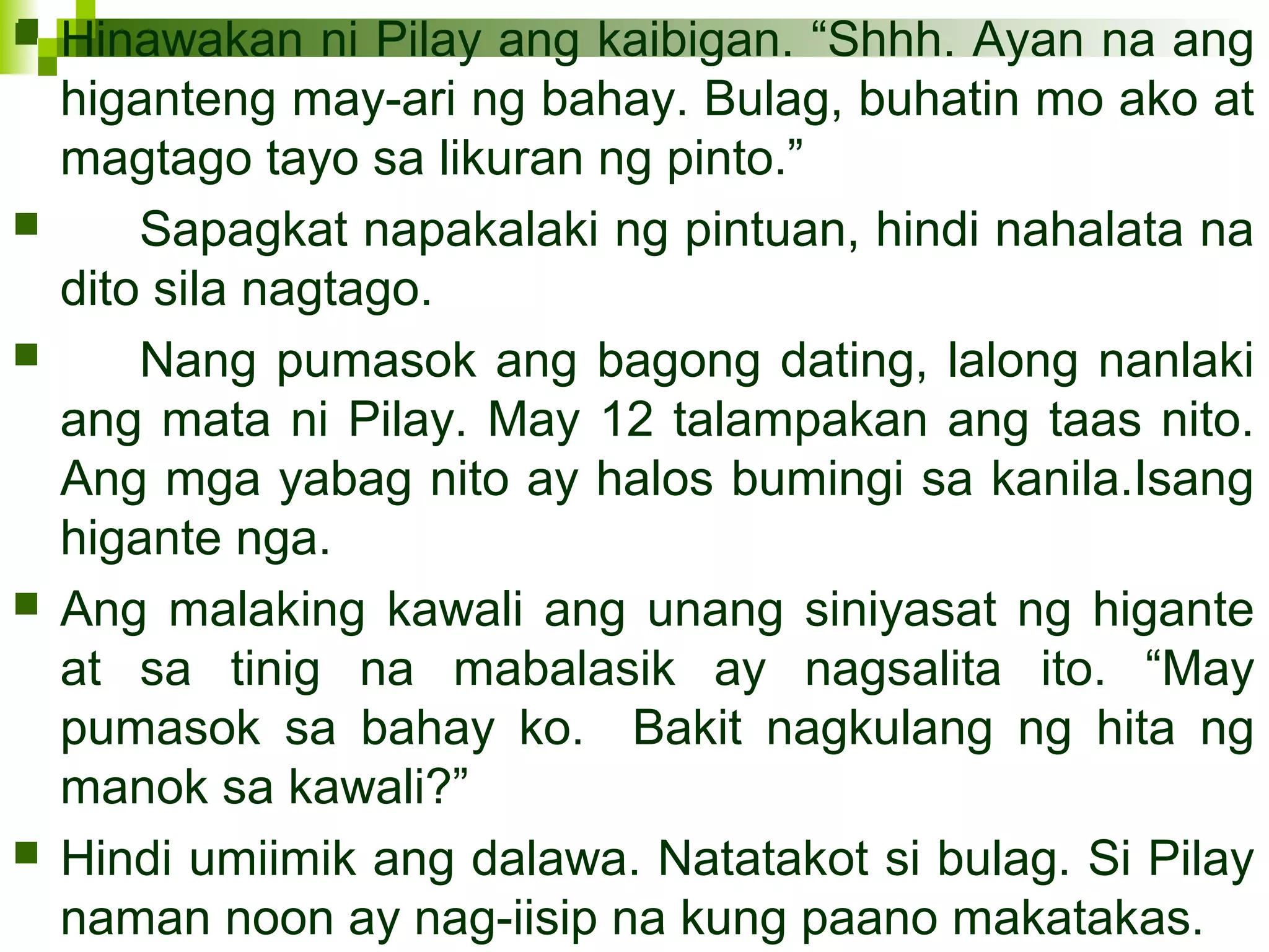 Ang bulag at ang pilay | PPT