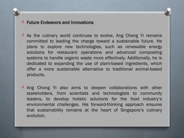 Ang Chong Yi’s Impact: Singapore’s Culinary Sustainability Trailblazer ...