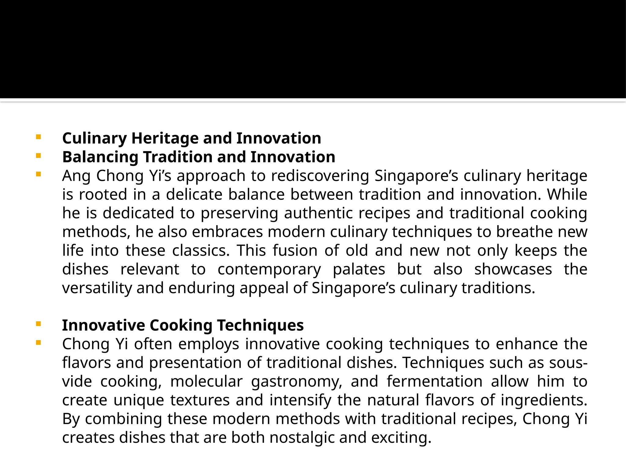 Ang Chong Yi’s Mission: Rediscovering Singapore’s Culinary Heritage | PPT