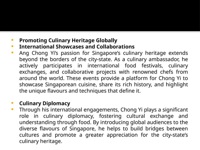Ang Chong Yi’s Mission: Rediscovering Singapore’s Culinary Heritage | PPT