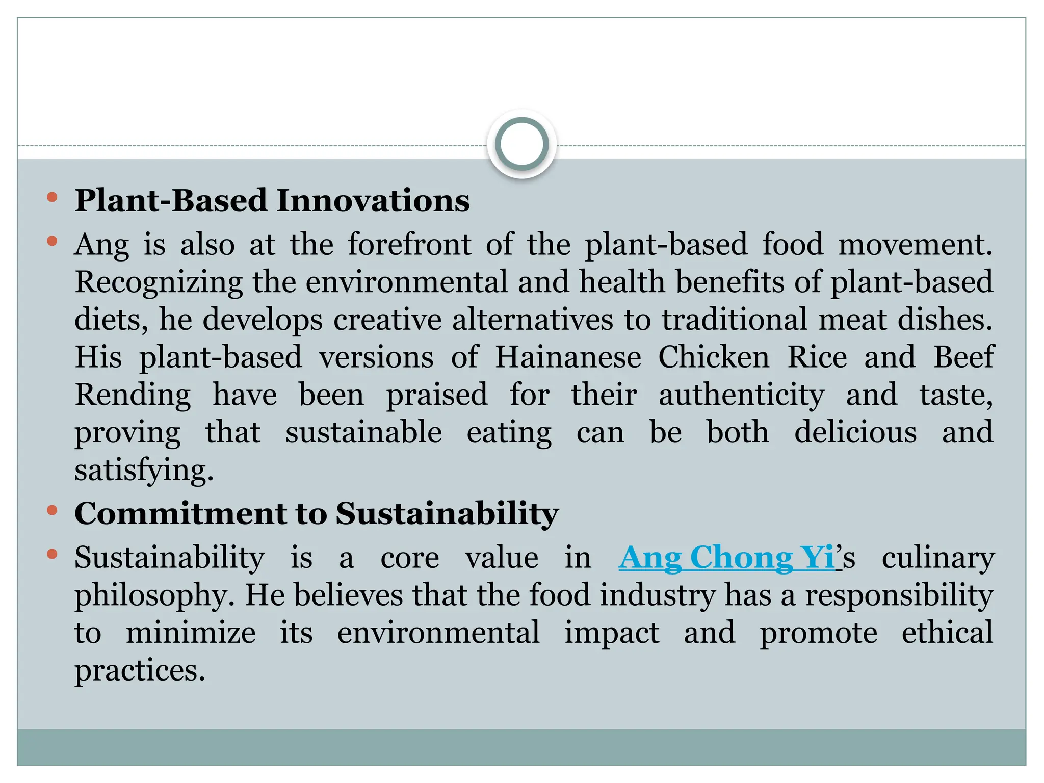 Ang Chong Yi: The Man Behind Singapore’s Food Renaissance | PPTX