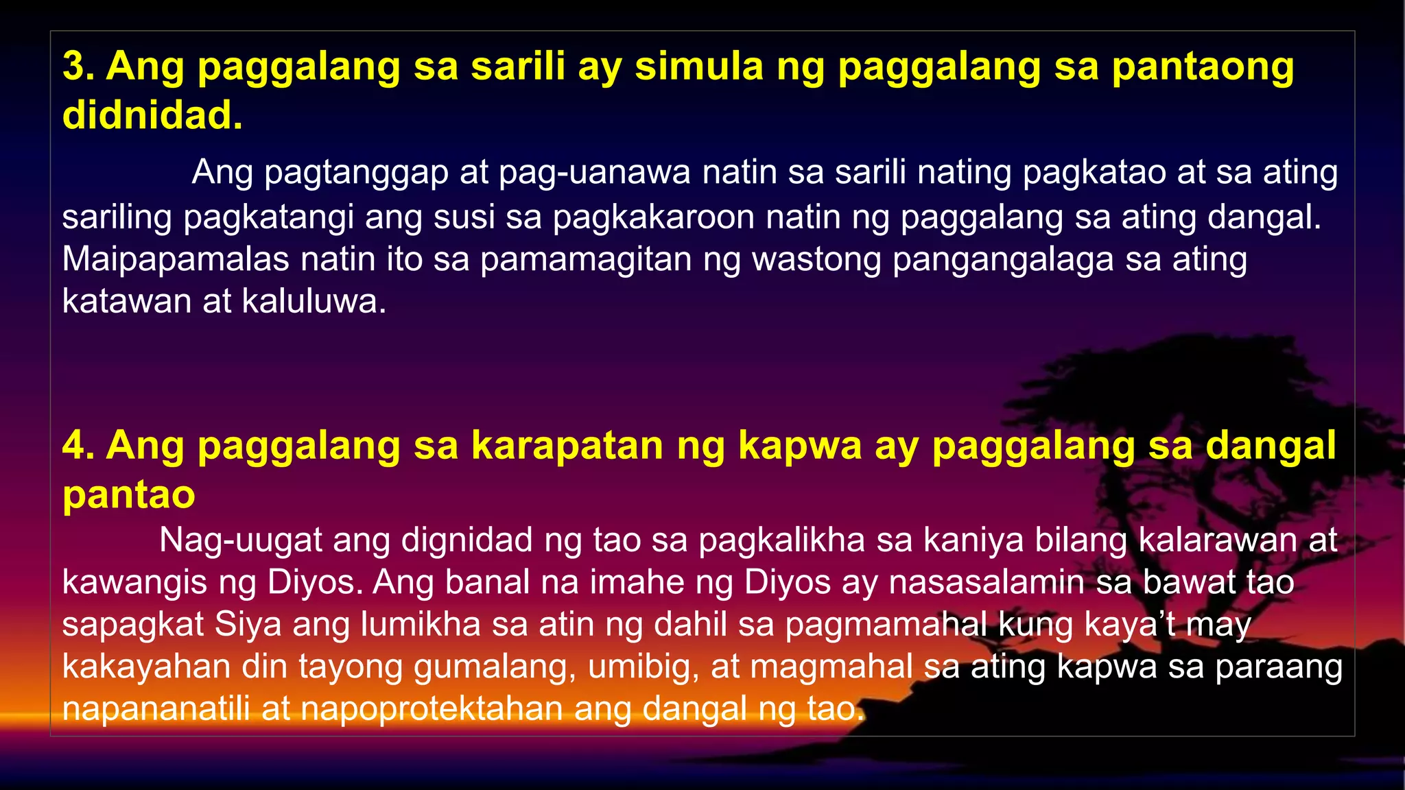 Ang dignidad ng tao | PPTX