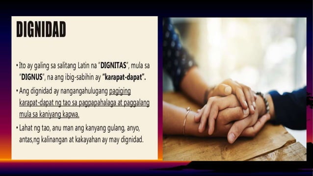Ang dignidad ng tao | PPTX