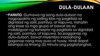 Ang Dignidad ng Tao at ang Pagpapahalagapptx | PPTX