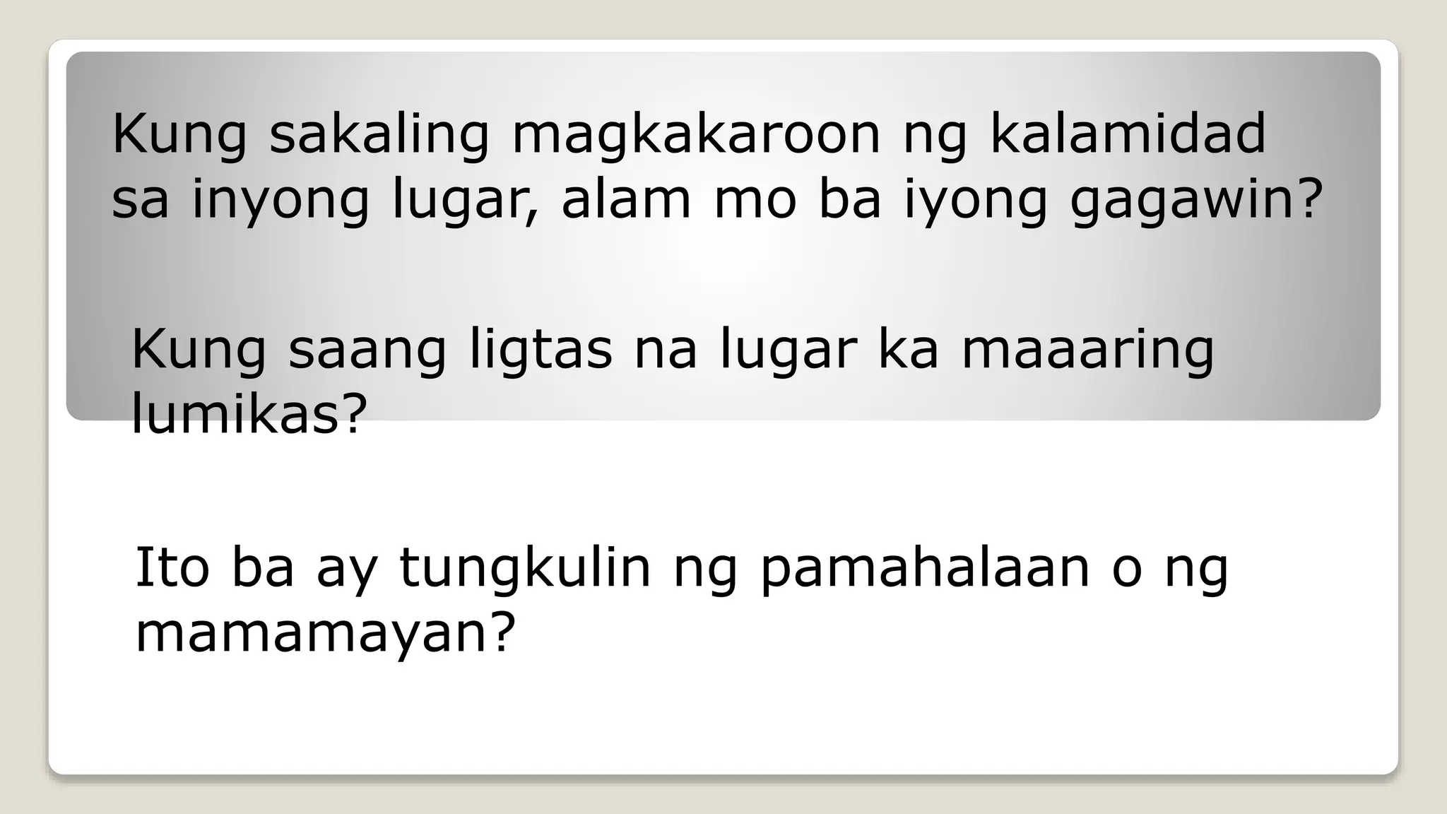 Ang Disaster Management | PPTX