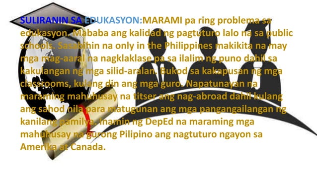 suliranin at solusyon sa edukasyon | PPTX