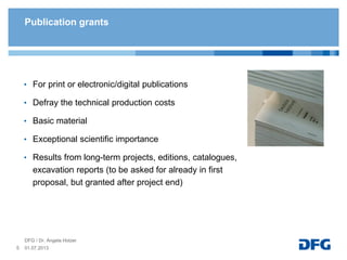 Strand 3: Angela Holzer, German Research Foundation, DFG | PPT