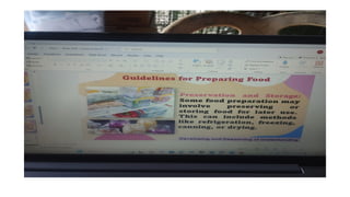 GUIDELINES FOR PREPARING FOOD GRADE7 TLE | PPTX
