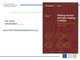 Angela Coulter: Getting the best value for patients | PPT