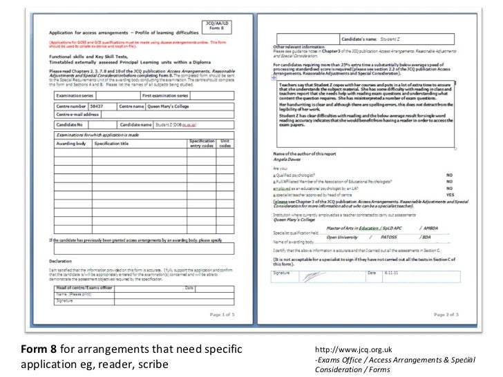 Angela Dawes - Access Arrangements at a Hampshire 6th form