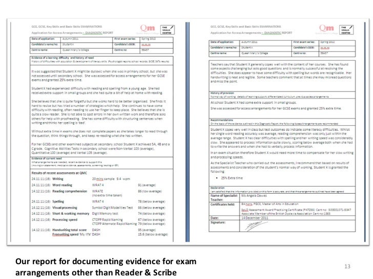 Angela Dawes - Access Arrangements at a Hampshire 6th form