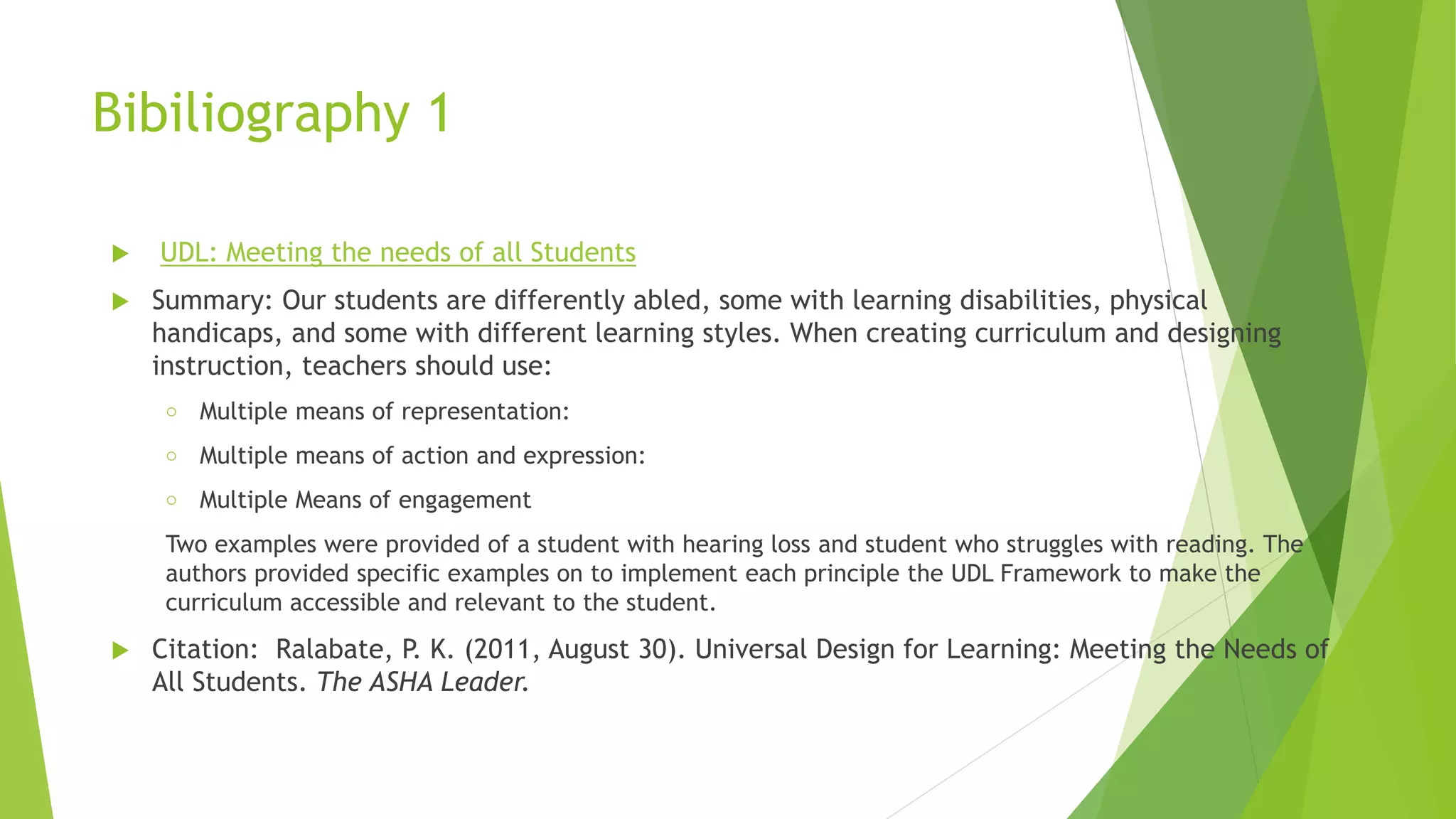 Learner Variability and UDL | PPTX