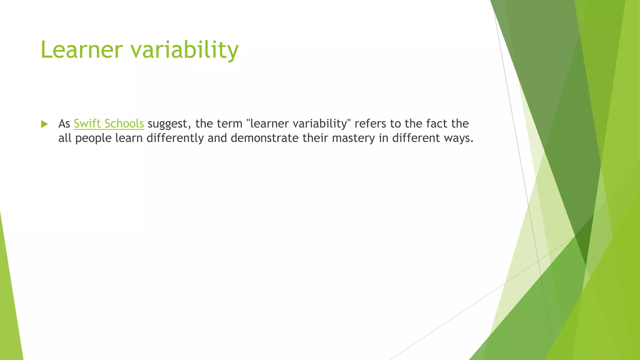 Learner Variability and UDL | PPTX