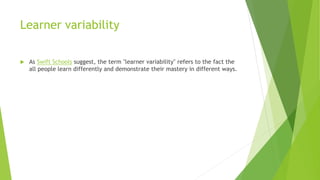 Learner Variability and UDL | PPTX